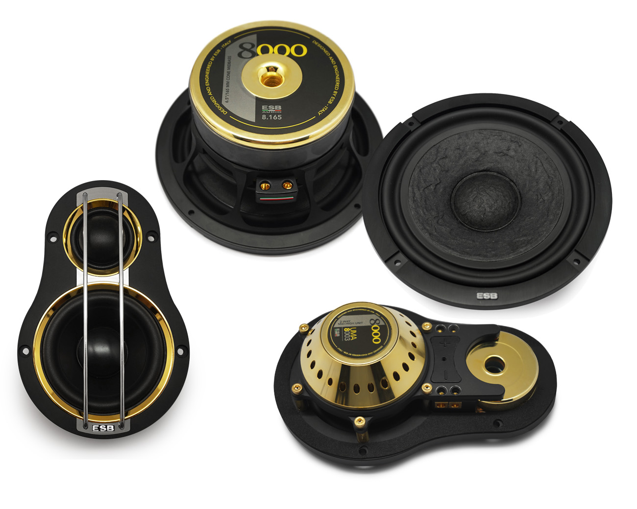 ESB 8000 | 8.6K3U - Three-way 6.5" Car Audio Component Speaker Set ...